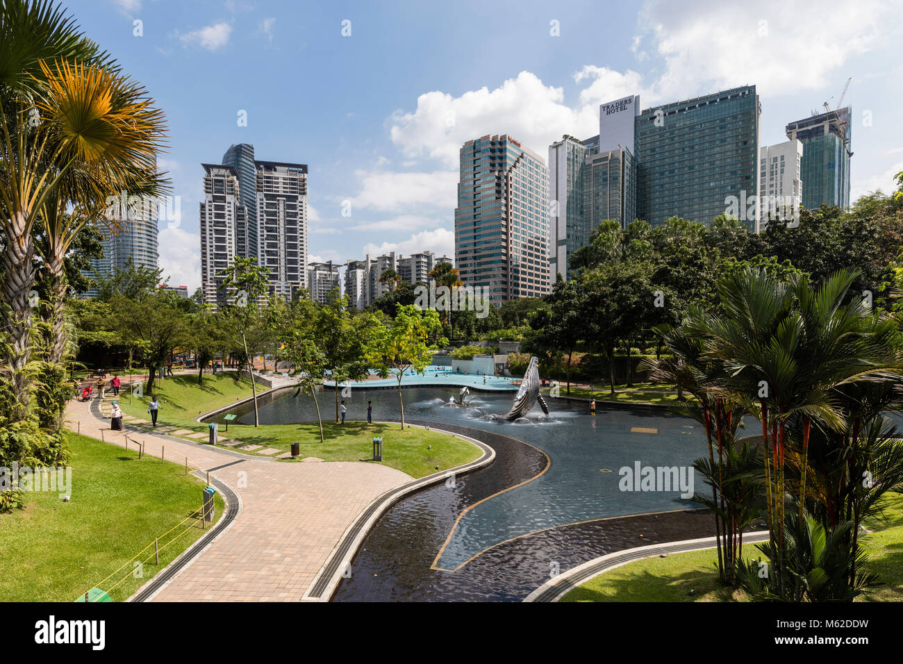 KUALA LUMPUR, MALAYSIA, December 13, 2017: KLCC Park is a public park ...