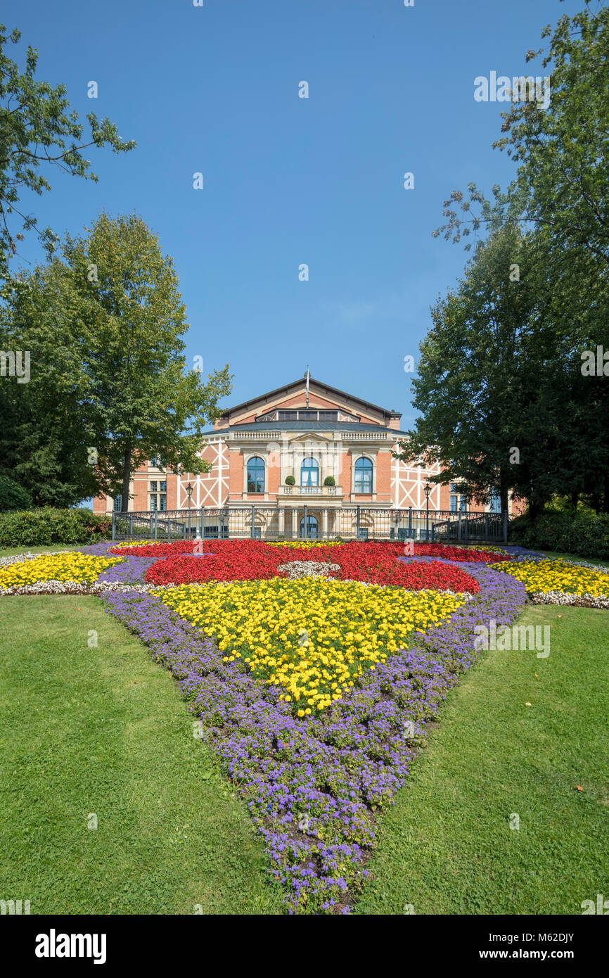 The Bayreuth Festspielhaus or Bayreuth Festival Theatre opera house ...
