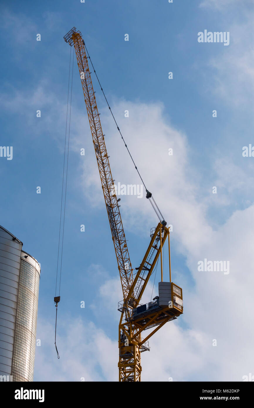 High rise construction crane Cardiff Stock Photo - Alamy