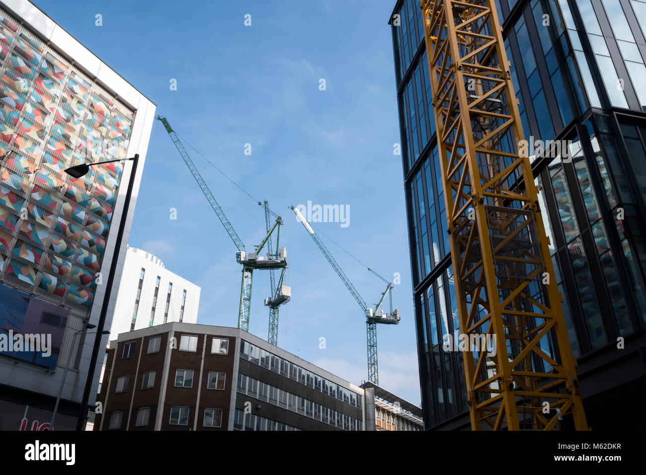 High rise construction crane Cardiff Stock Photo - Alamy