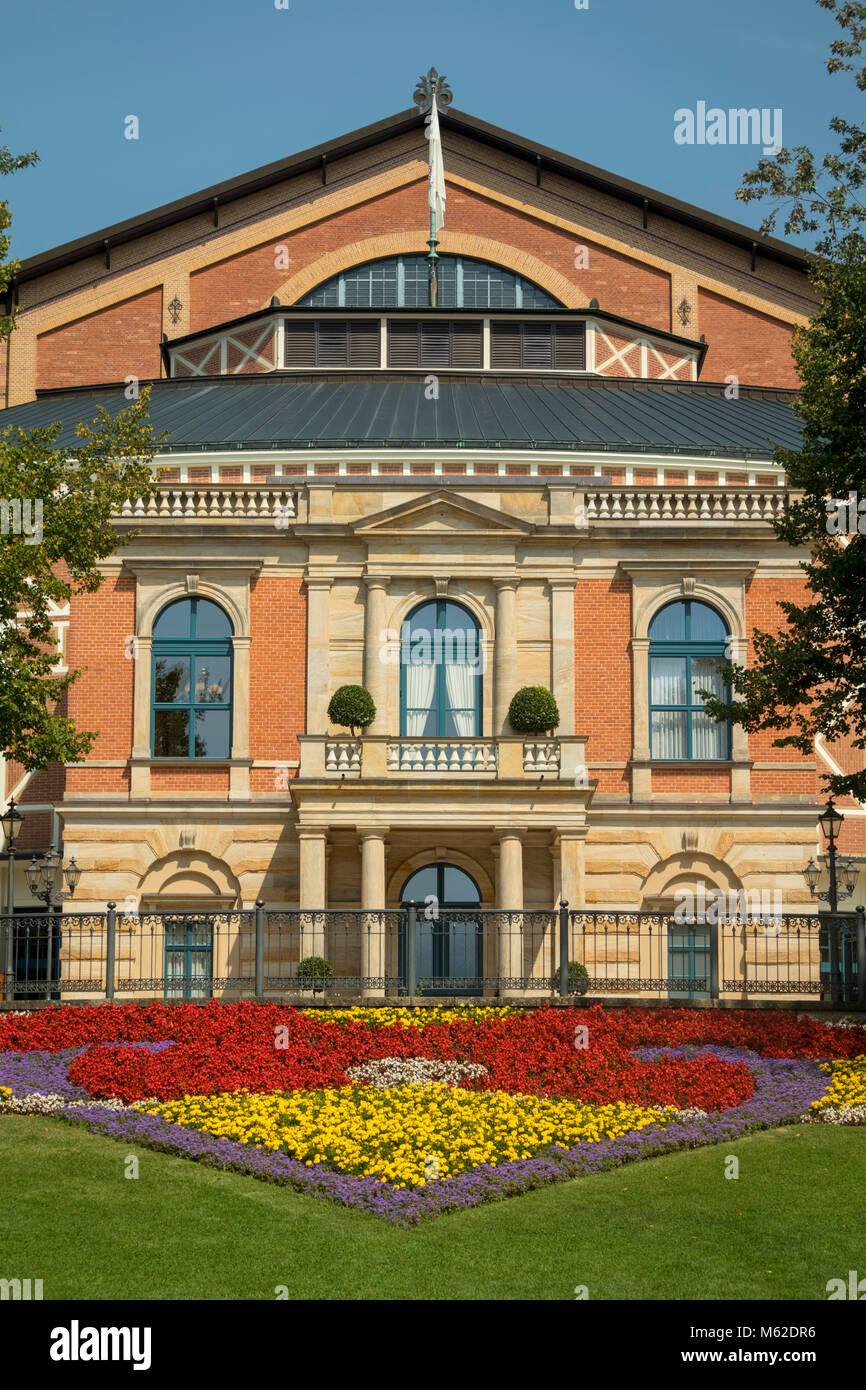 The Bayreuth Festspielhaus or Bayreuth Festival Theatre opera house ...
