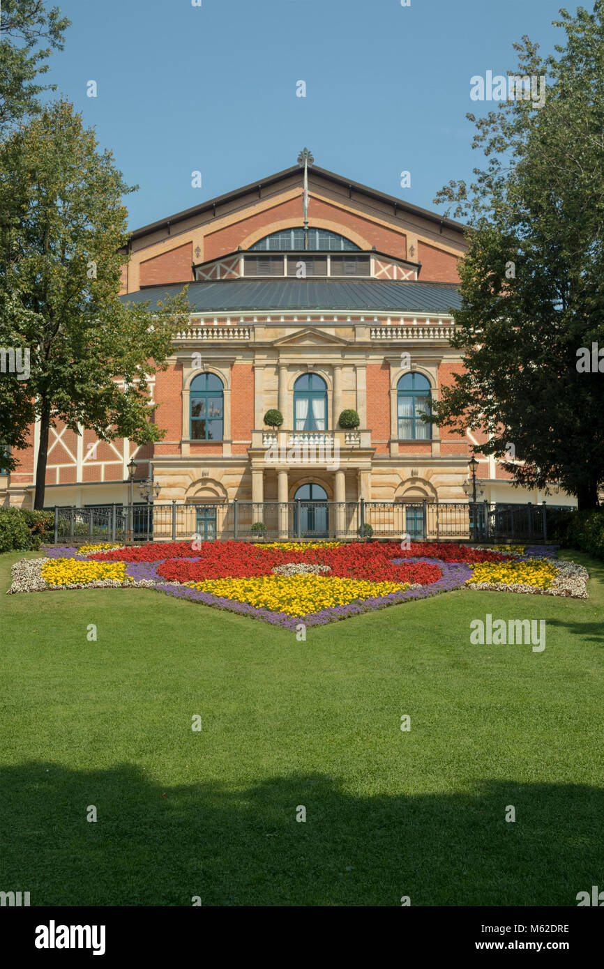 The Bayreuth Festspielhaus or Bayreuth Festival Theatre opera house ...