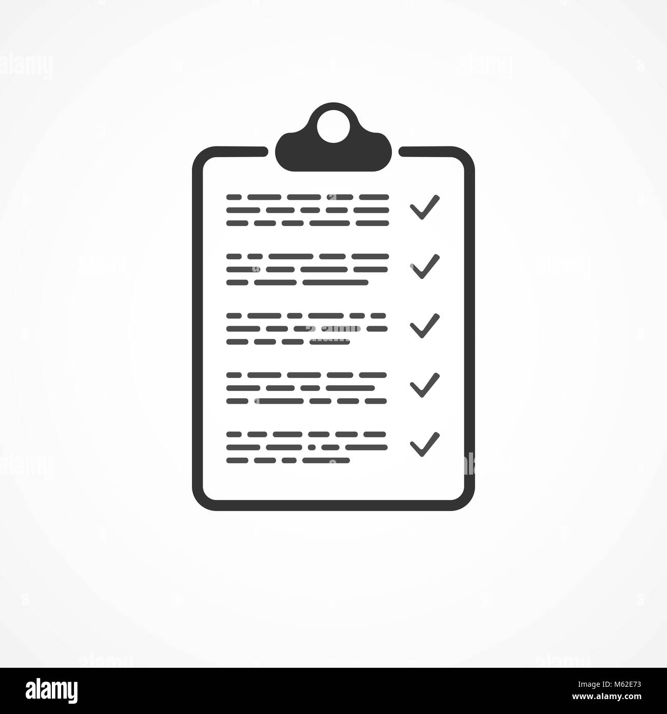 Checklist flat illustration. Isolated flat clipboard icon Stock Vector ...
