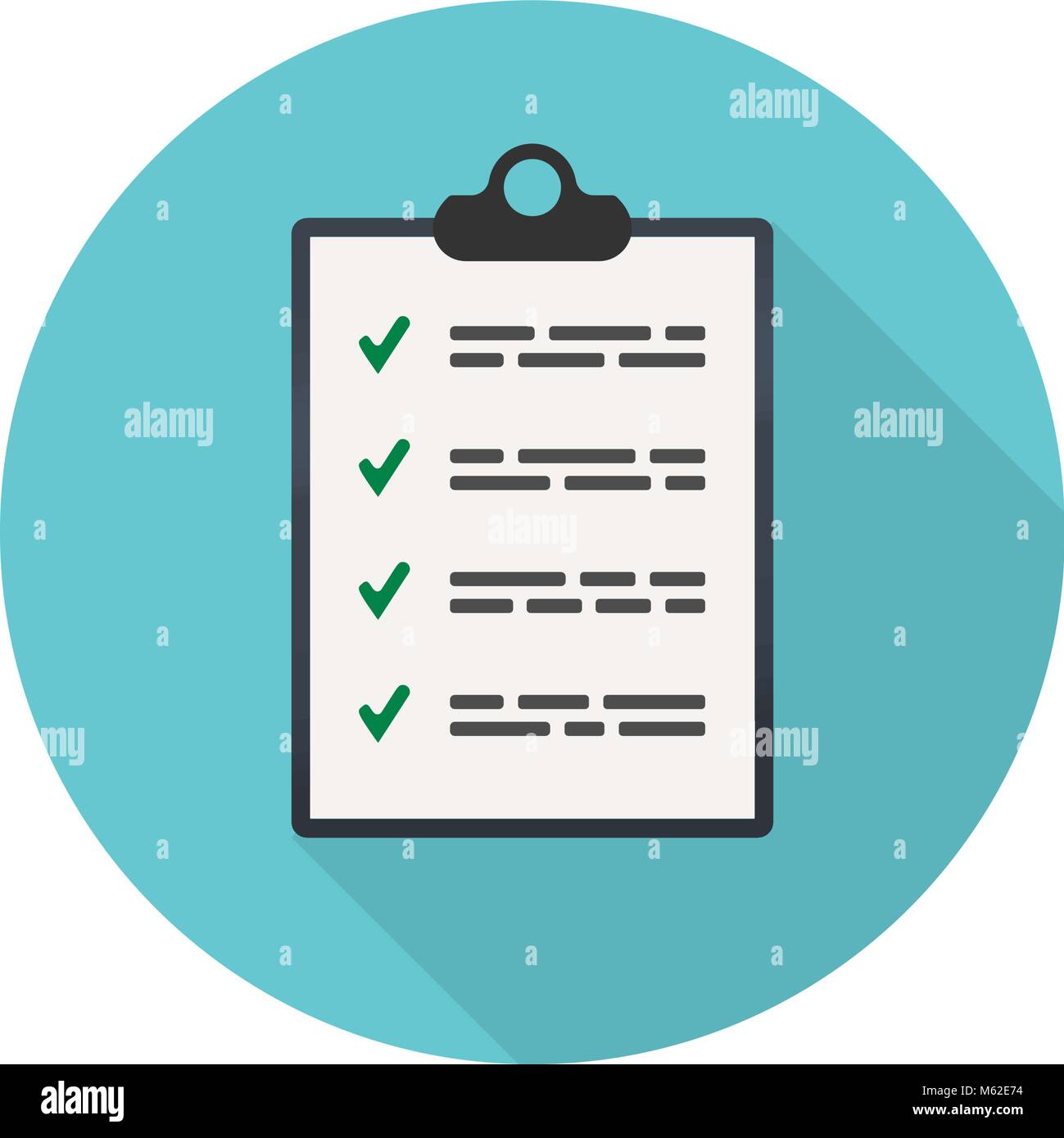 Checklist symbol. Flat icon. Simple vector illustration Stock Vector ...