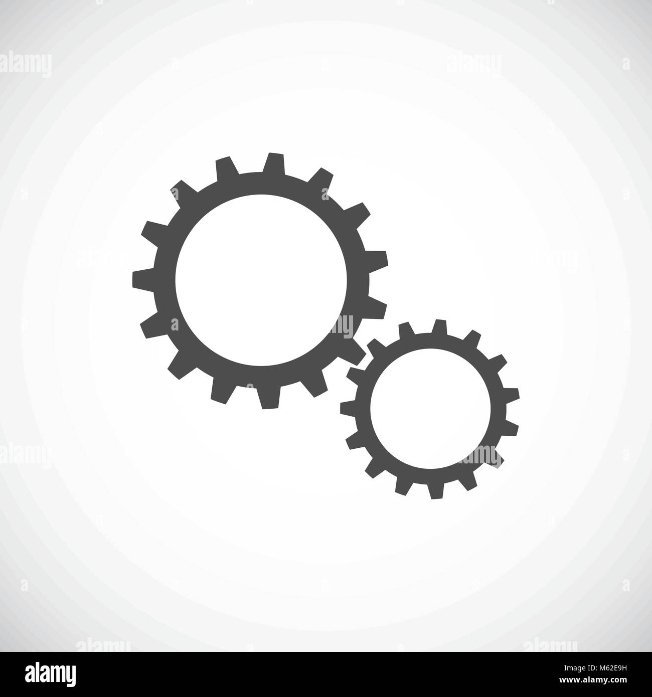 Set of two gears connected with each other Stock Vector Image & Art - Alamy