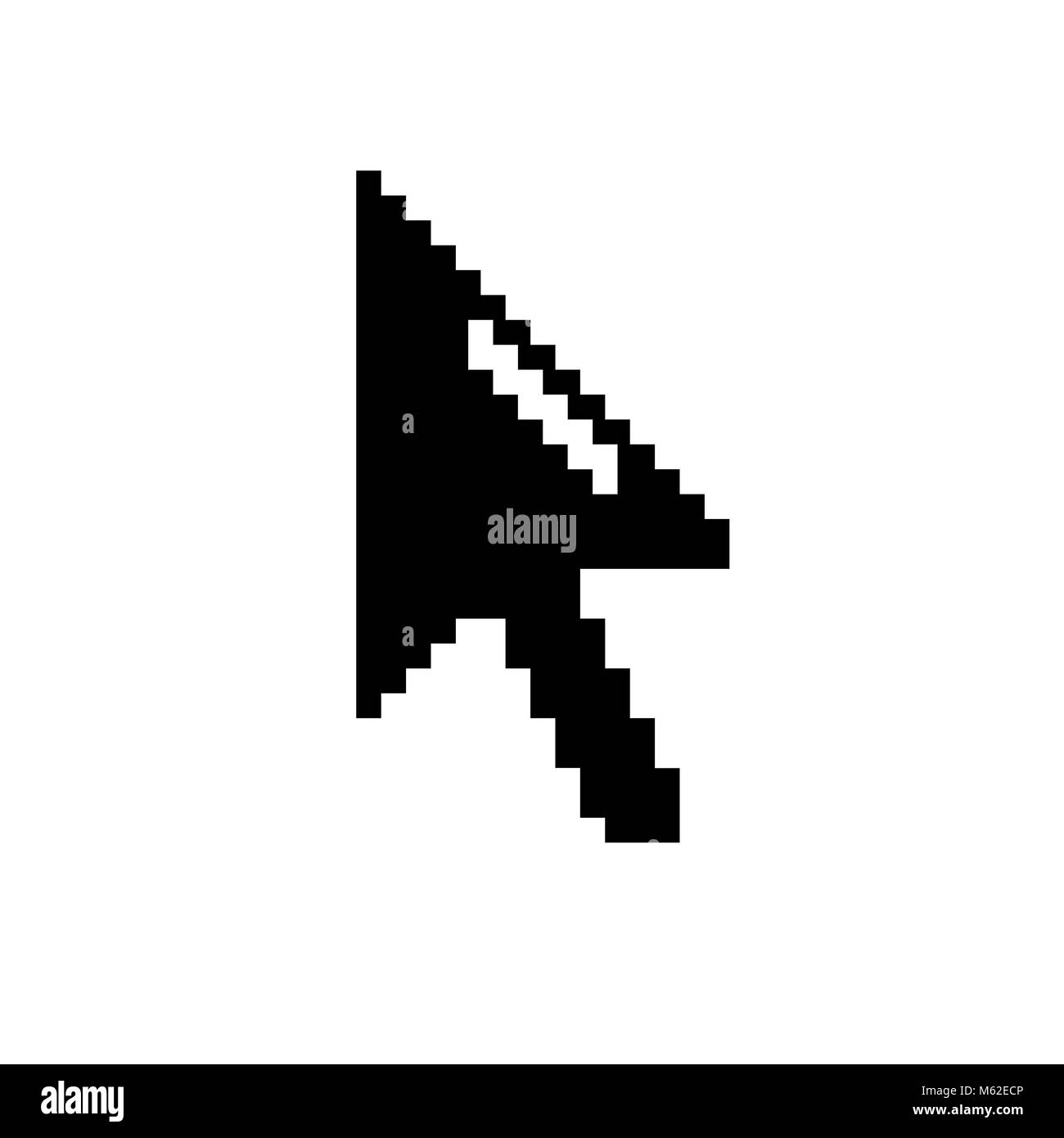 Old style pixel computer mouse black cursor arrow Stock Vector Image ... Old style pixel computer mouse black cursor arrow Stock Vector Image ...