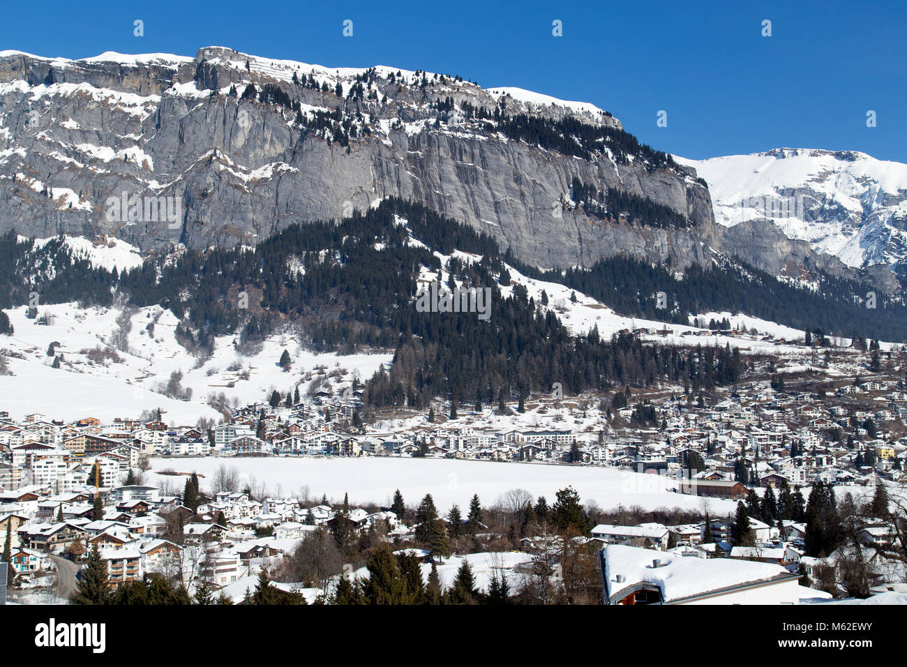Town of Flims in Switzerland Stock Photo - Alamy