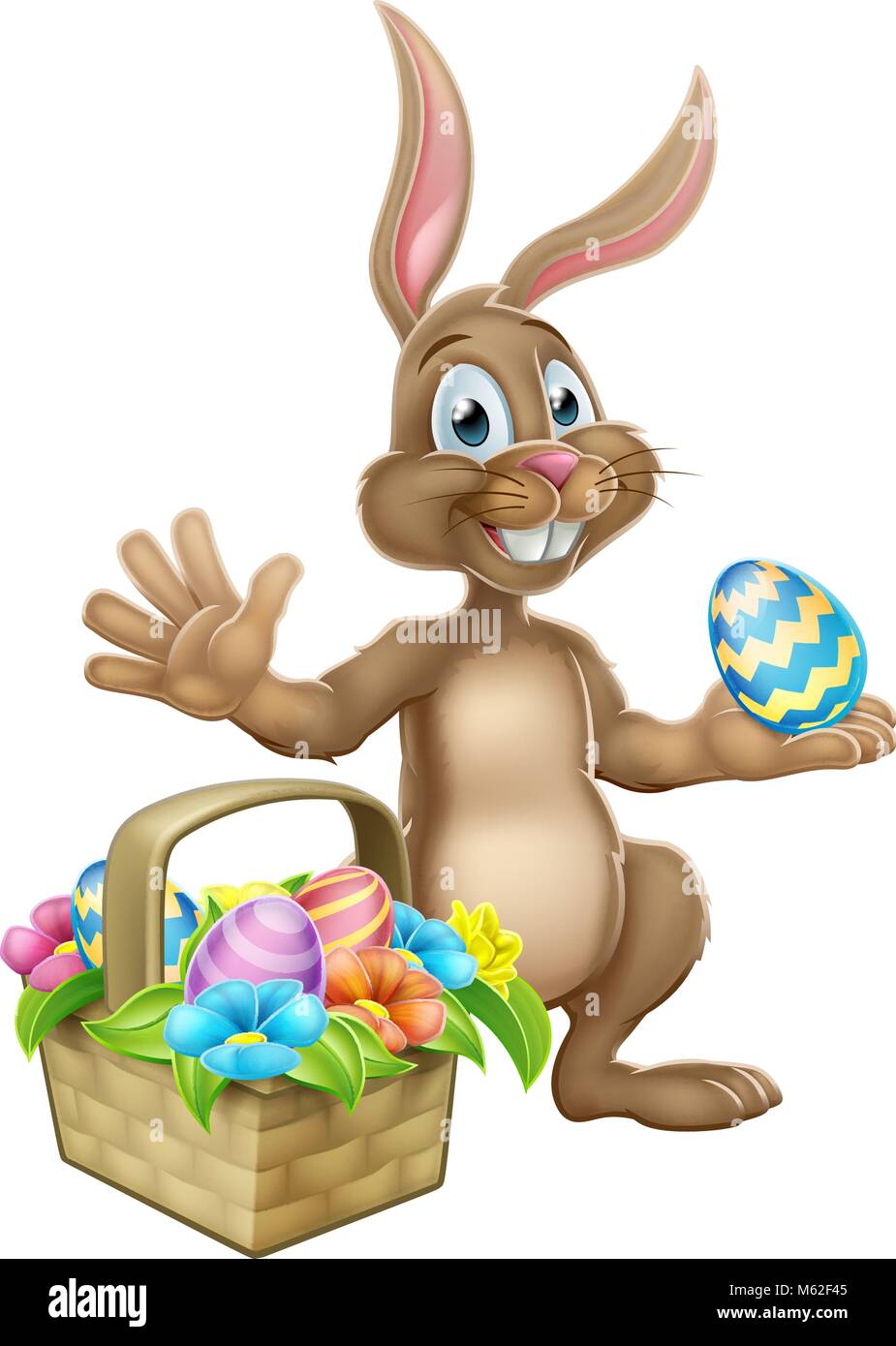 Easter Bunny Rabbit Egg Hunt Cartoon Stock Vector Image & Art - Alamy