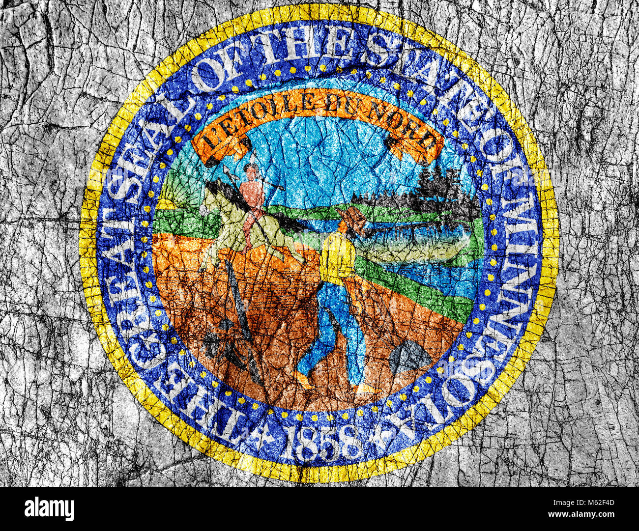 Emblem minnesota grunge hi-res stock photography and images - Alamy