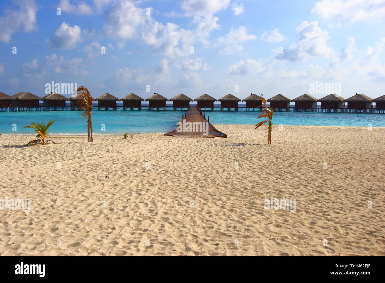 BEAUTIFUL WATER VILAS IN INDIAN OCEAN, MALDIVE ISLAND, FILITEYO Stock ...