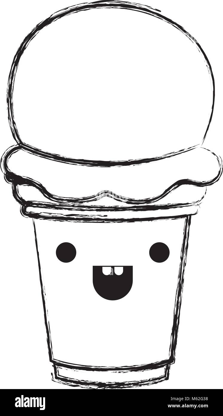 delicious ice cream kawaii character Stock Vector Image & Art - Alamy