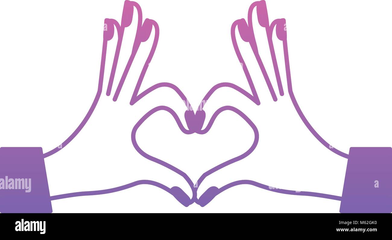 hands forming a heart with fingers Stock Vector Image & Art - Alamy