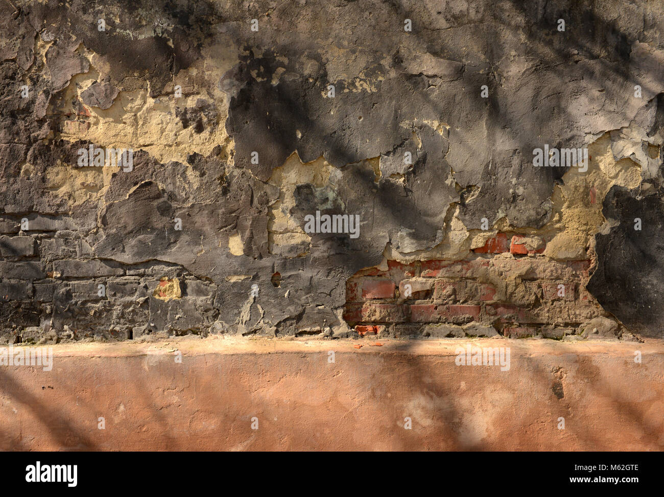 Ancient wall, background, texture, plaster, shabby paint, old cement ...