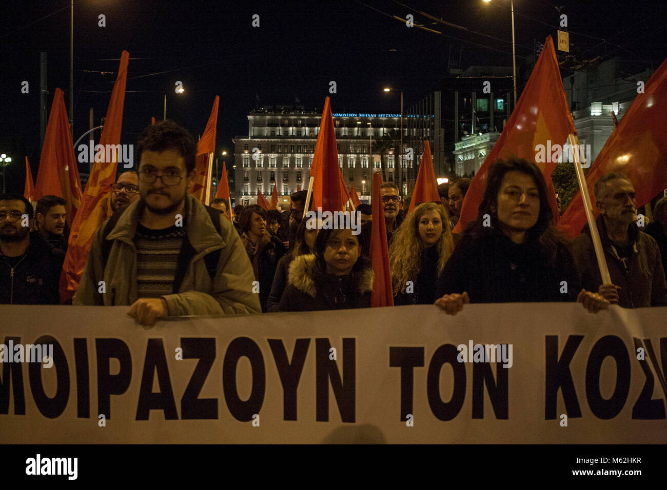 Athens, Greece. 27th Feb, 2018. KKE (Communist Party of Greece ...