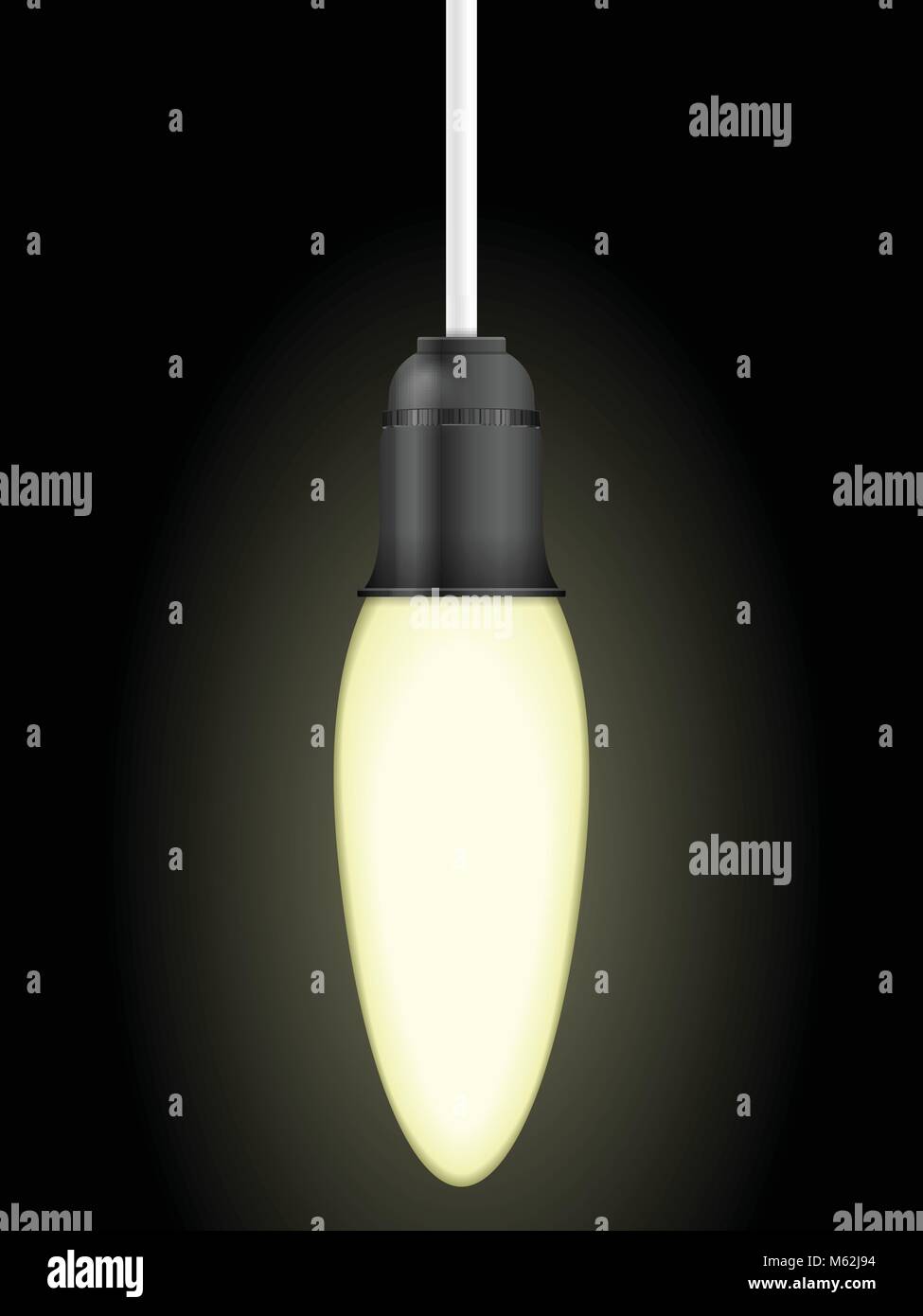 Light bulb on a black background Stock Vector Image & Art - Alamy