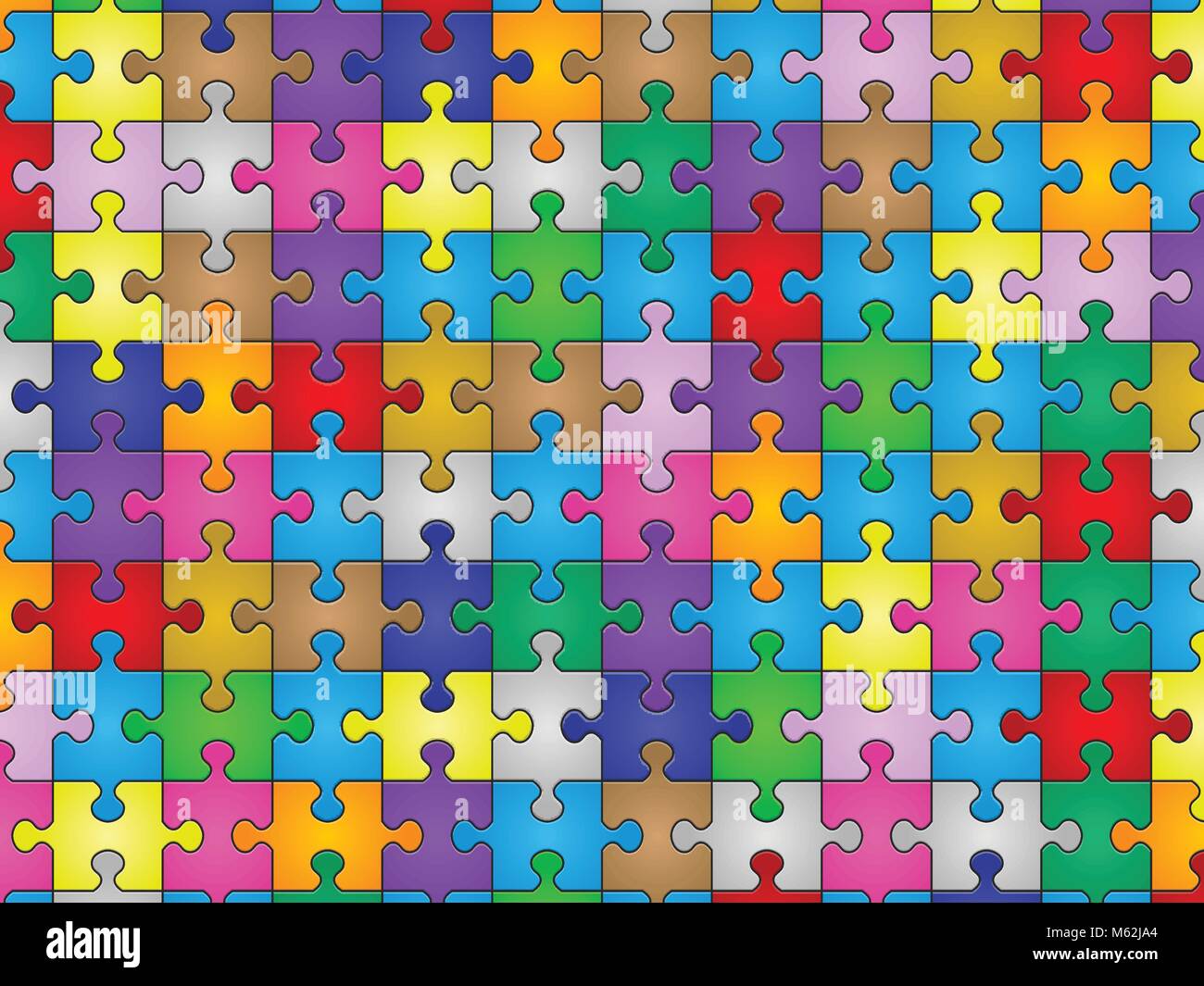 Colors jigsaw puzzle pieces pattern background Stock Vector Image & Art ...