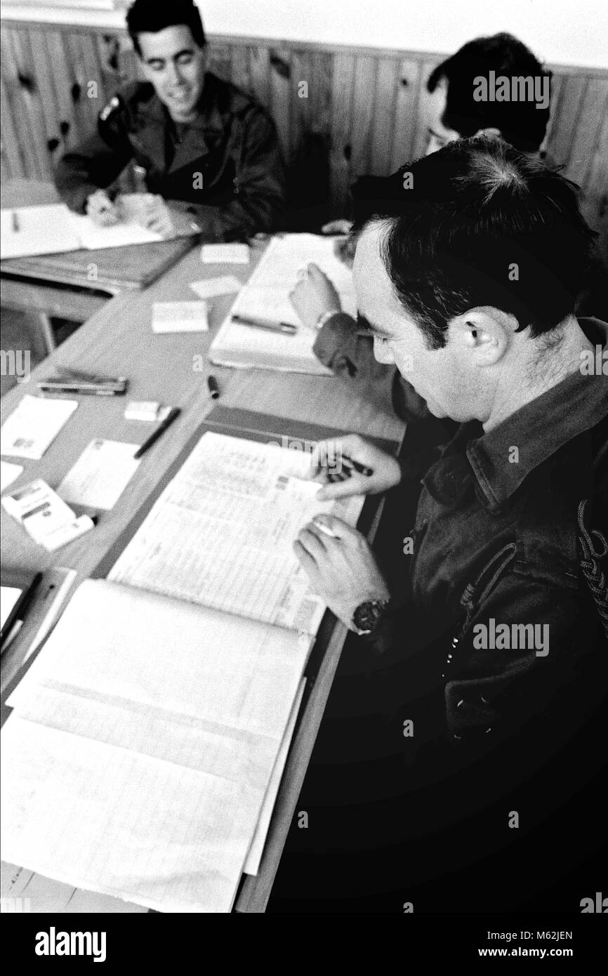 Young Conscripts for National Service arrive at Sathonay-Camp 99th ...