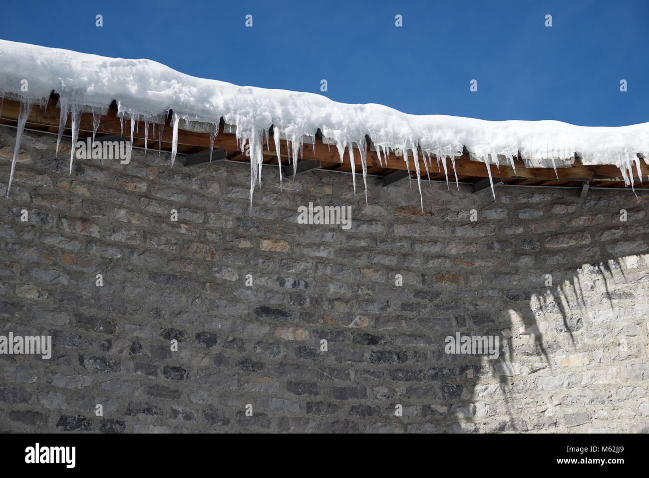Icicles Canfranc Valley, Pyrenees, Huesca Province, Aragon, Spain Stock ...