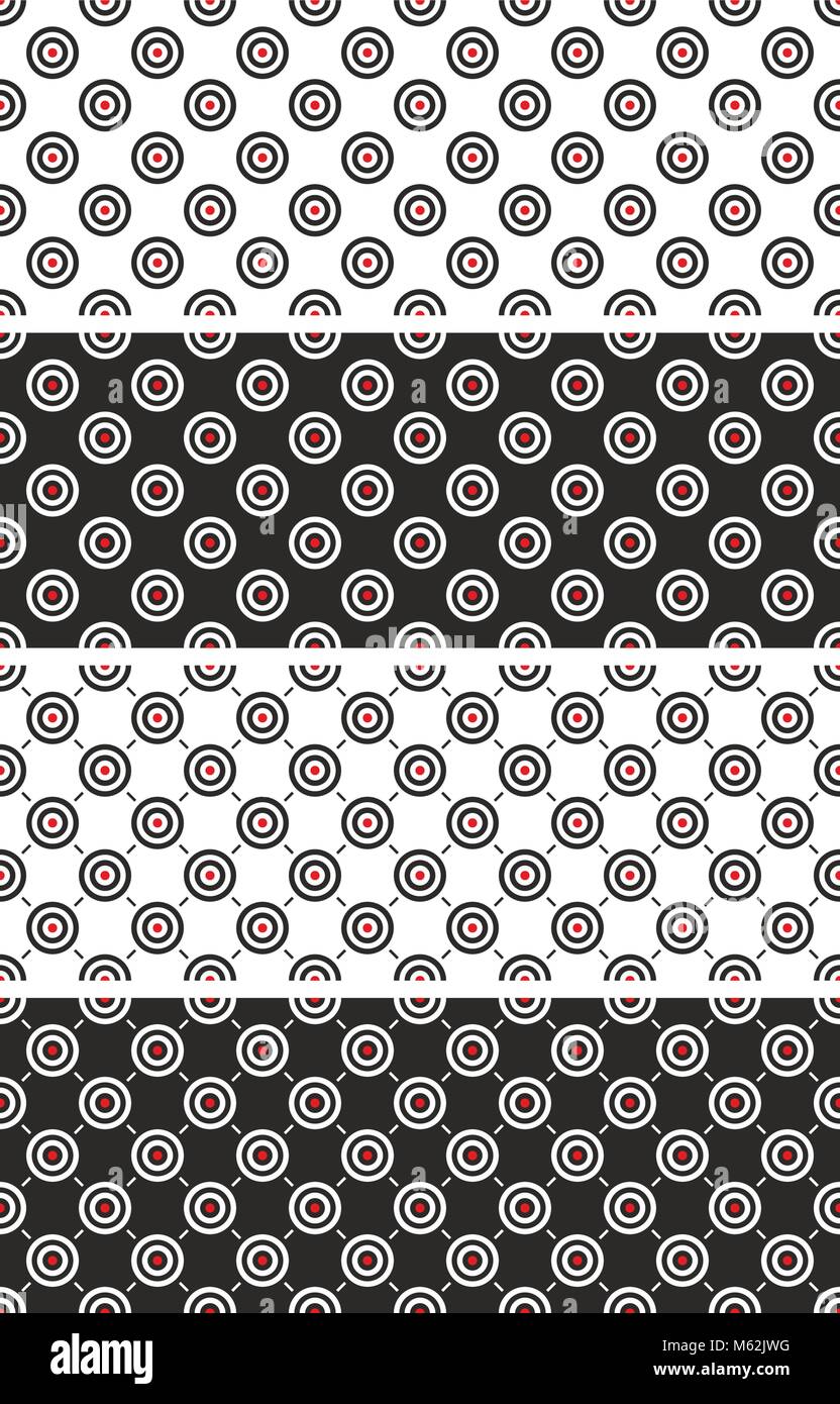 Red Bullseye Target Seamless Pattern Set Stock Vector Image & Art - Alamy