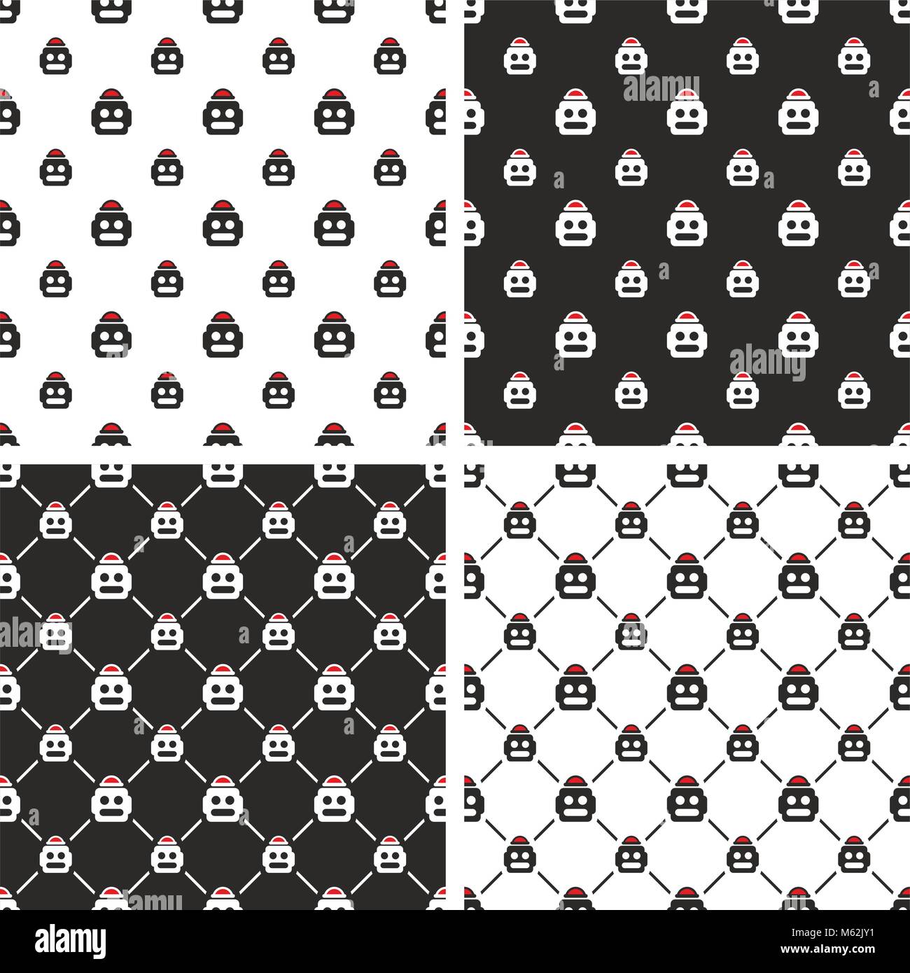 Robot repeat pattern Stock Vector Images - Alamy