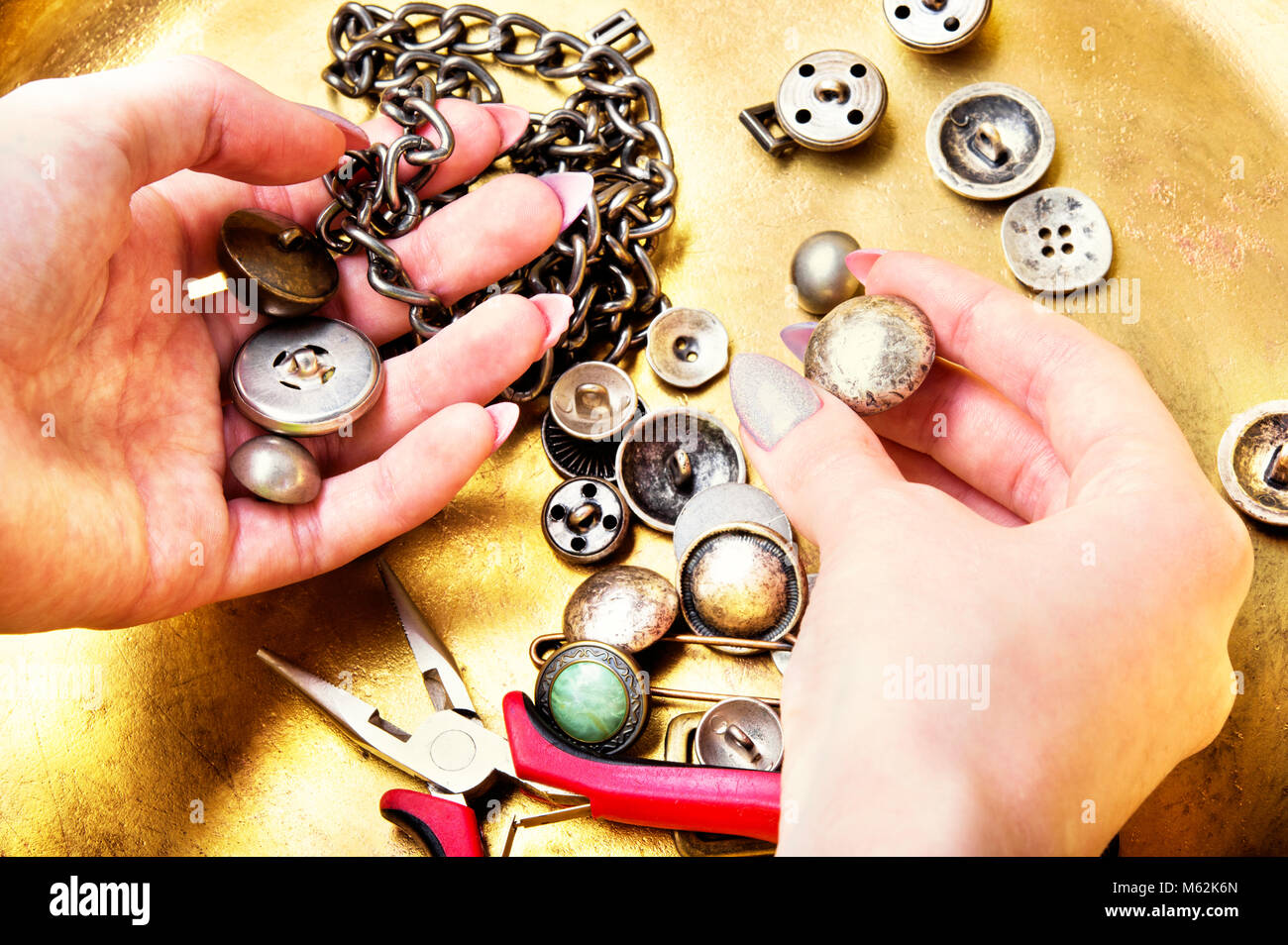 sewing kit from sewing ,buttons and needlework Stock Photo - Alamy