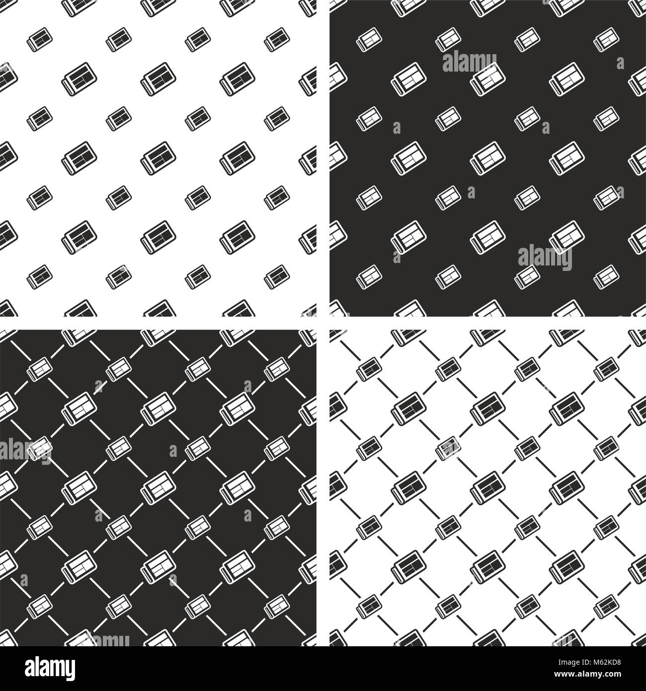 Newspaper Seamless Pattern Set Stock Vector Image & Art - Alamy