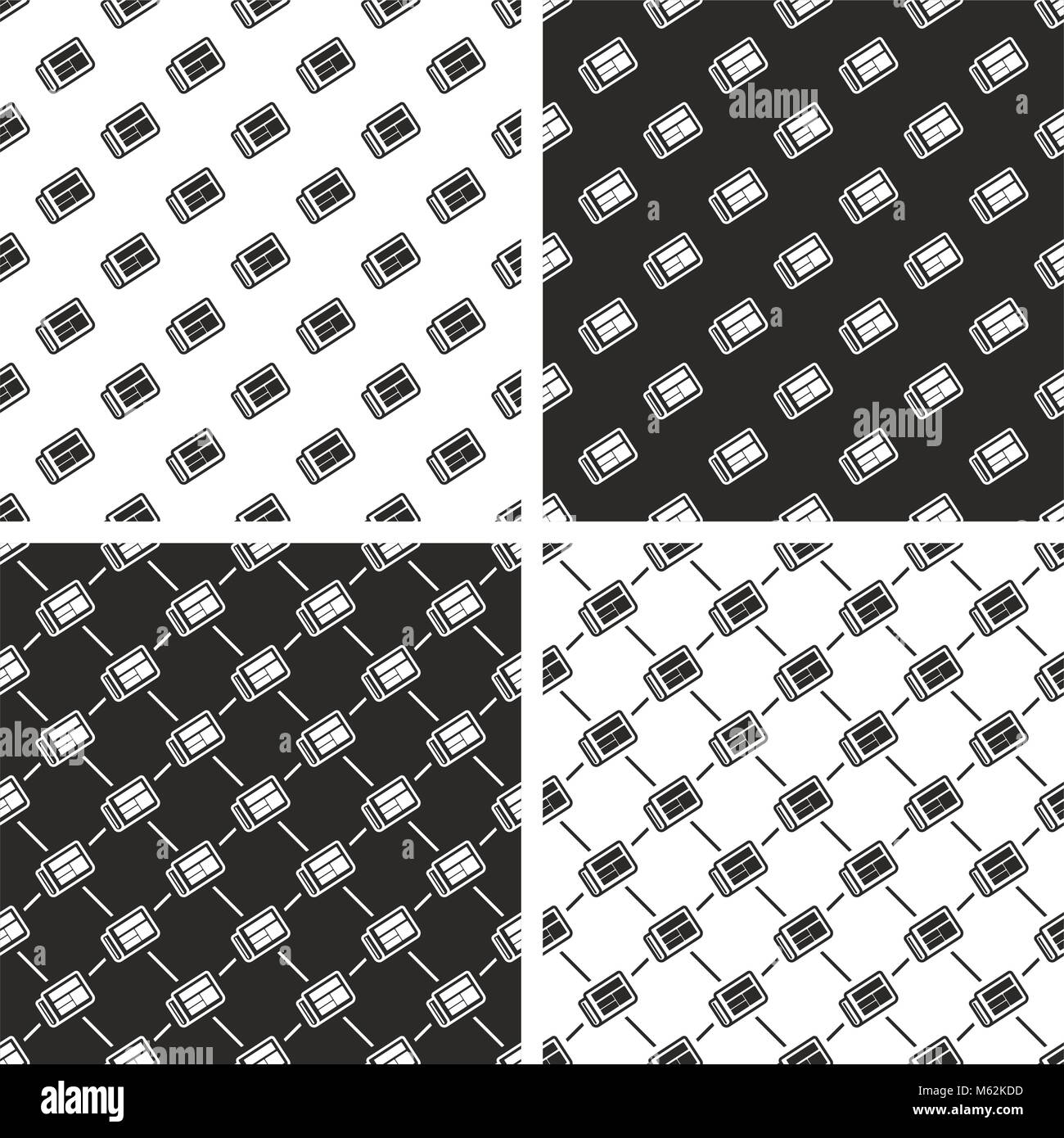 Newspaper Seamless Pattern Set Stock Vector Image & Art - Alamy