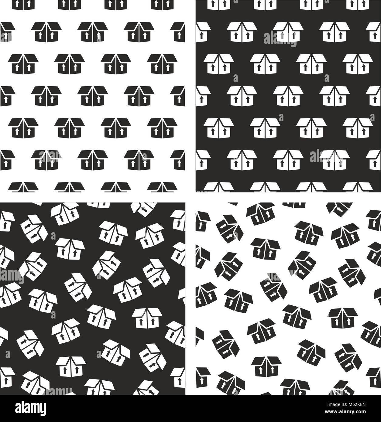 Package Seamless Pattern Set Stock Vector Image & Art - Alamy