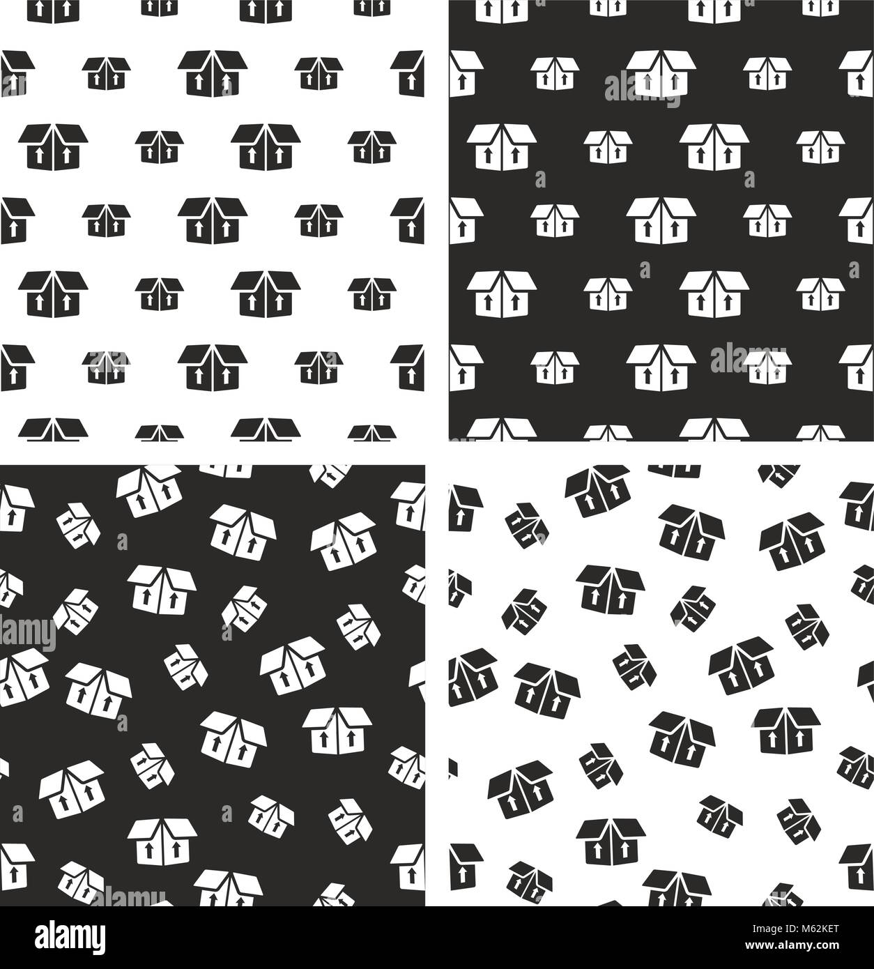 Package Seamless Pattern Set Stock Vector Image & Art - Alamy