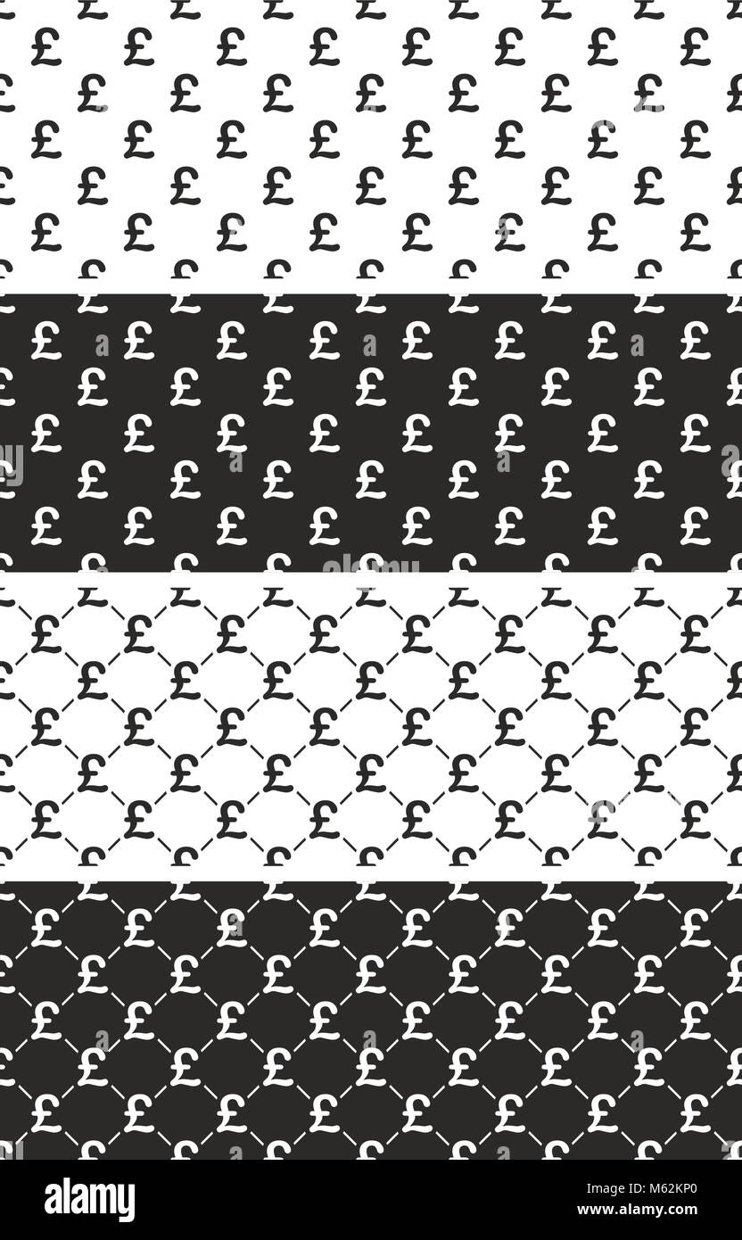 Pound Currency Sign Seamless Pattern Set Stock Vector Image & Art - Alamy