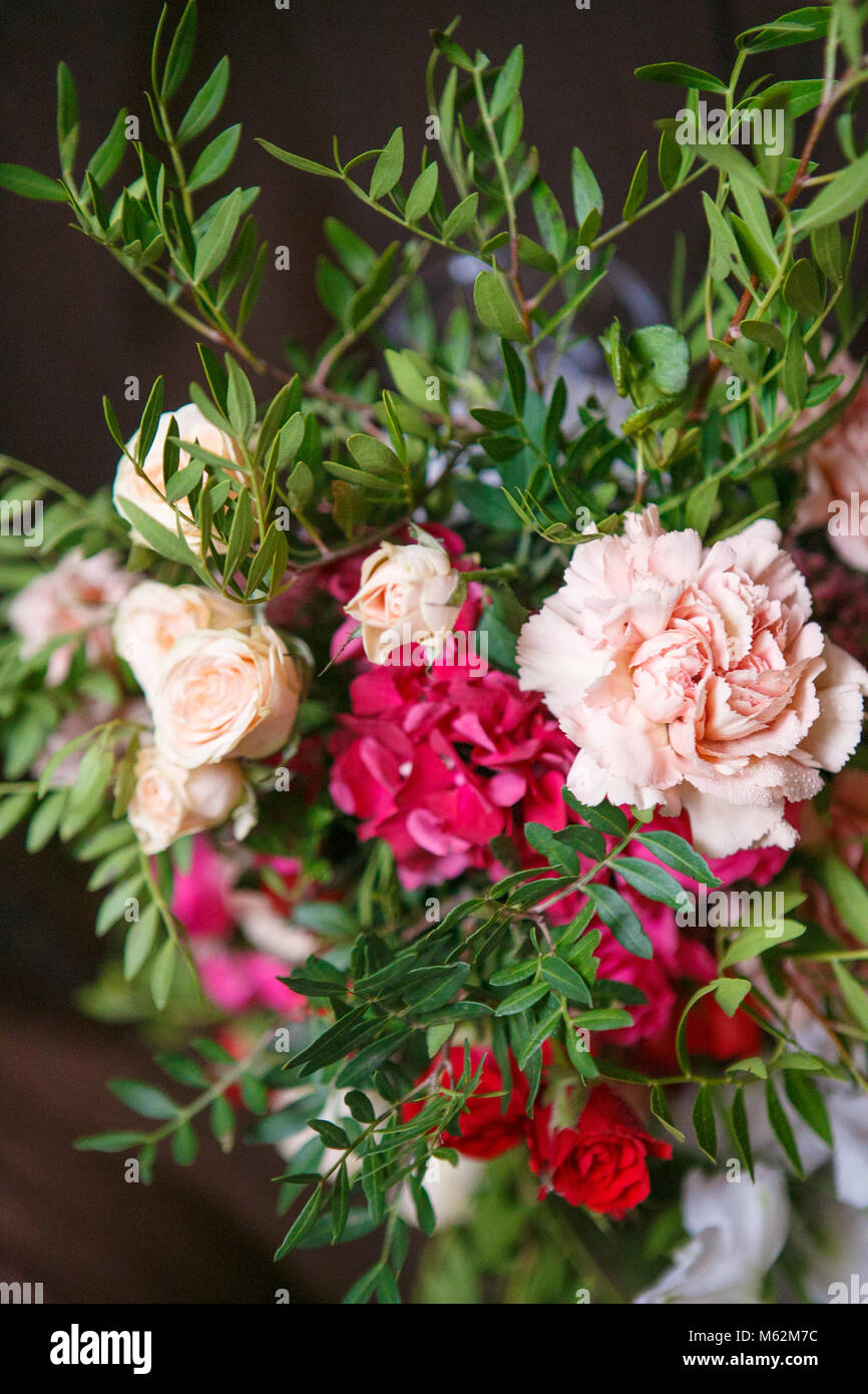 Beauty bouquet on celebration closeup. Delicate, exquisite flowers ...