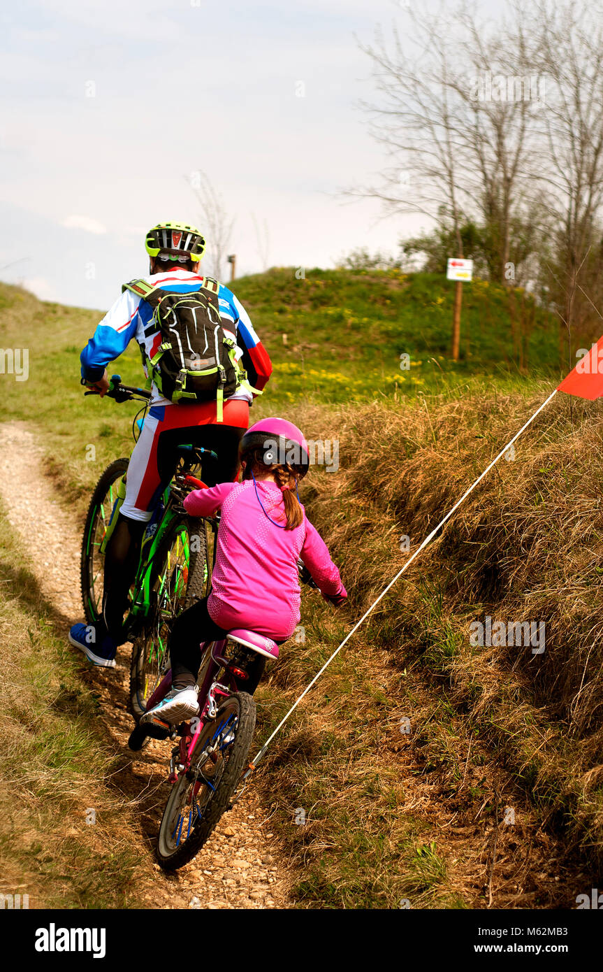 Father bicycle daughter in hi-res stock photography and images - Alamy