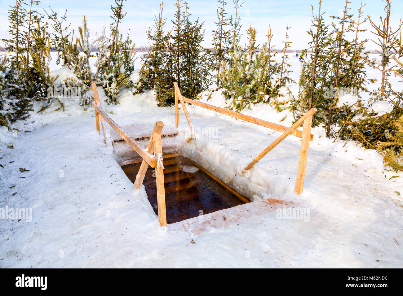 Traditional ice swimming hole hi-res stock photography and images - Alamy