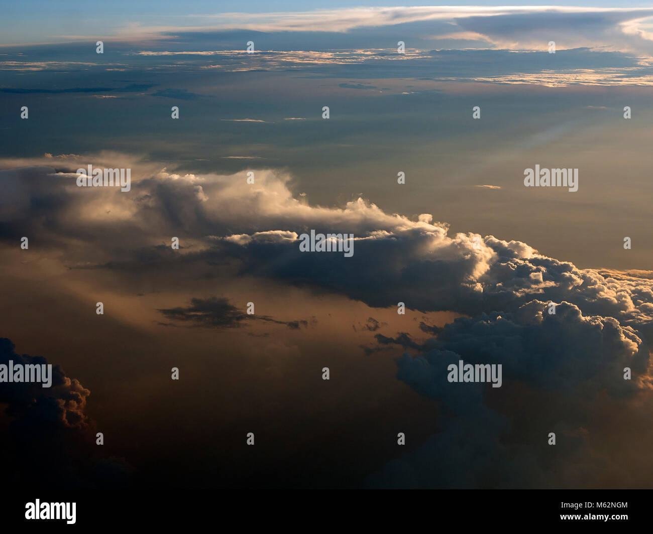 Aerial view of sunset/sunrise sky Stock Photo - Alamy