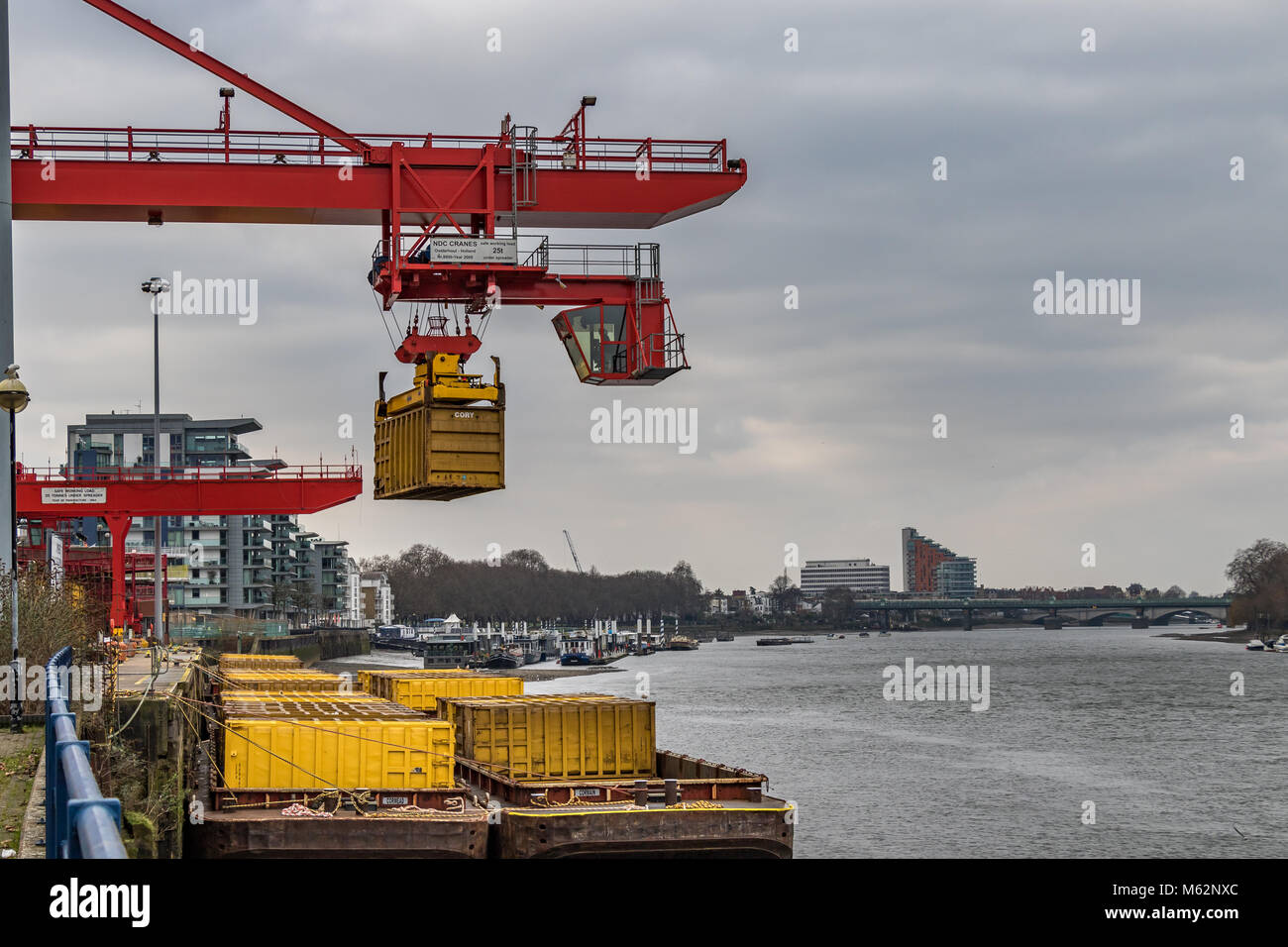 Container handling crane at Western Riverside Waste Authority near ...