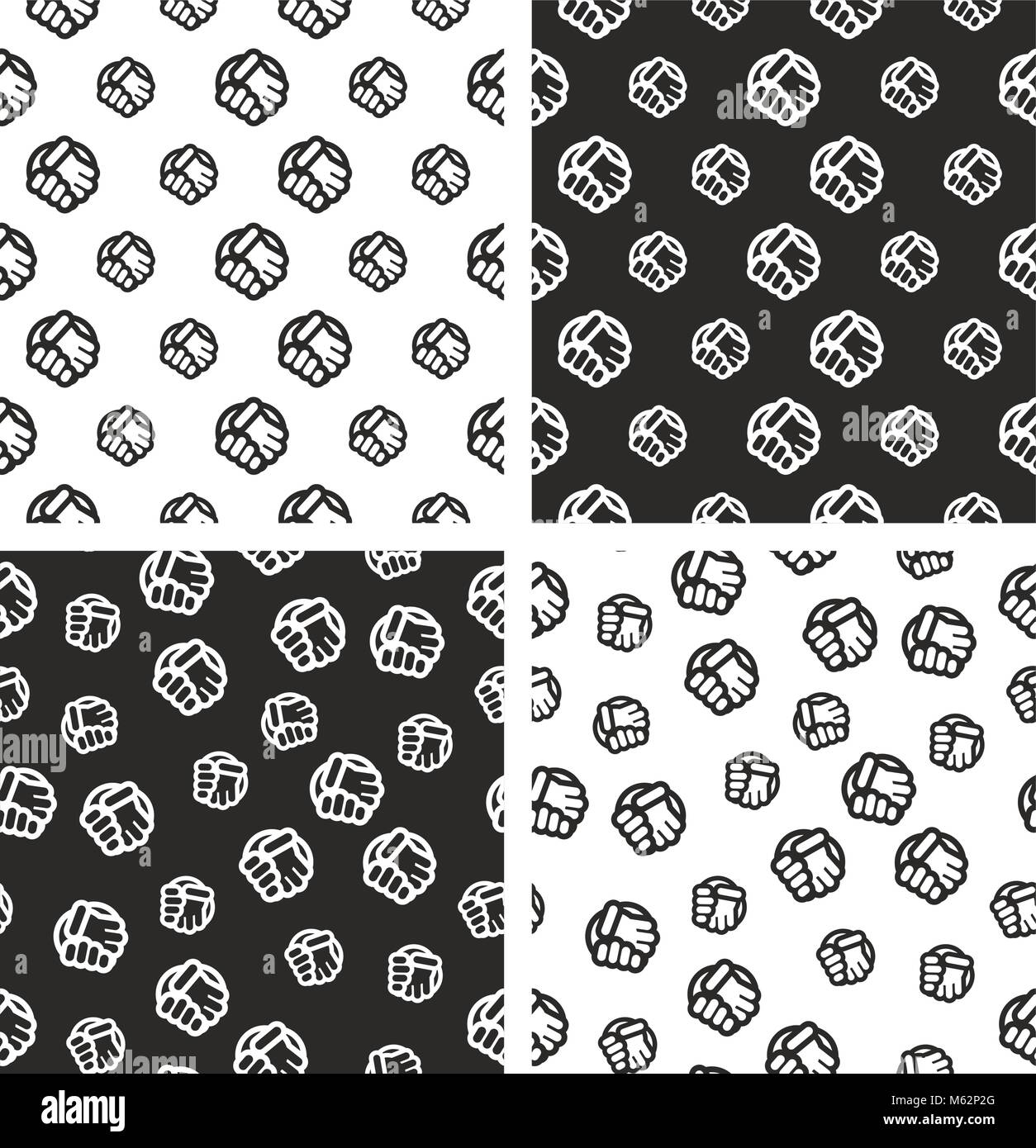 Handshake Seamless Pattern Set Stock Vector Image & Art - Alamy