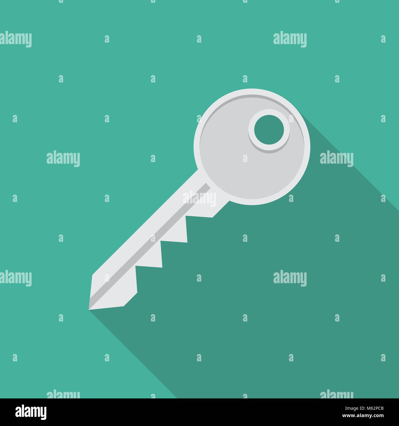 Key icon in flat style. Vector Illustration Stock Vector Image & Art ...