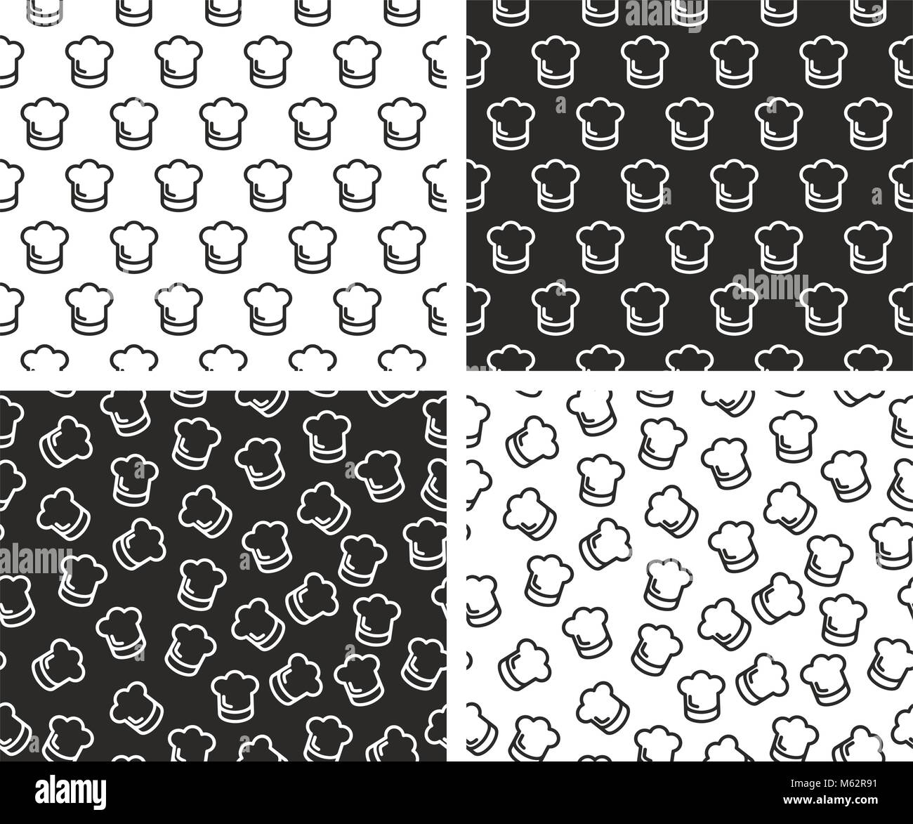Chef Hat Seamless Pattern Set Stock Vector Image & Art - Alamy