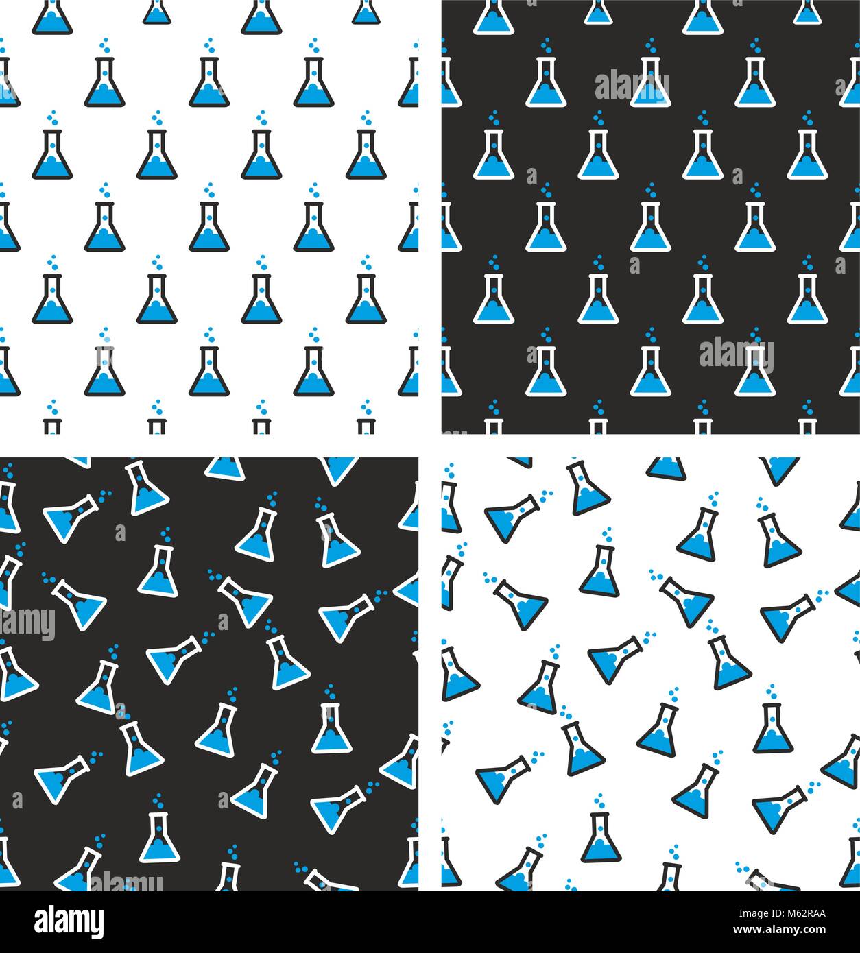 Chemistry Test Tube Seamless Pattern Set Stock Vector Image & Art - Alamy