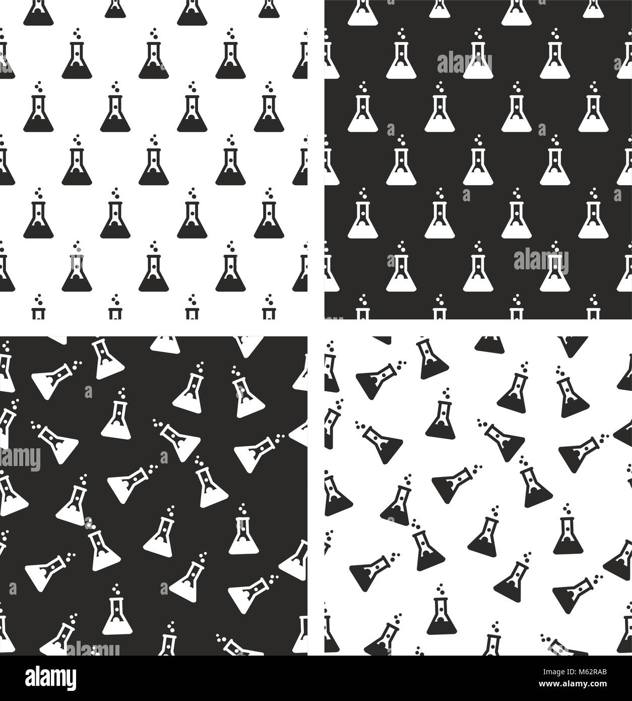 Chemistry Test Tube Seamless Pattern Set Stock Vector Image & Art - Alamy