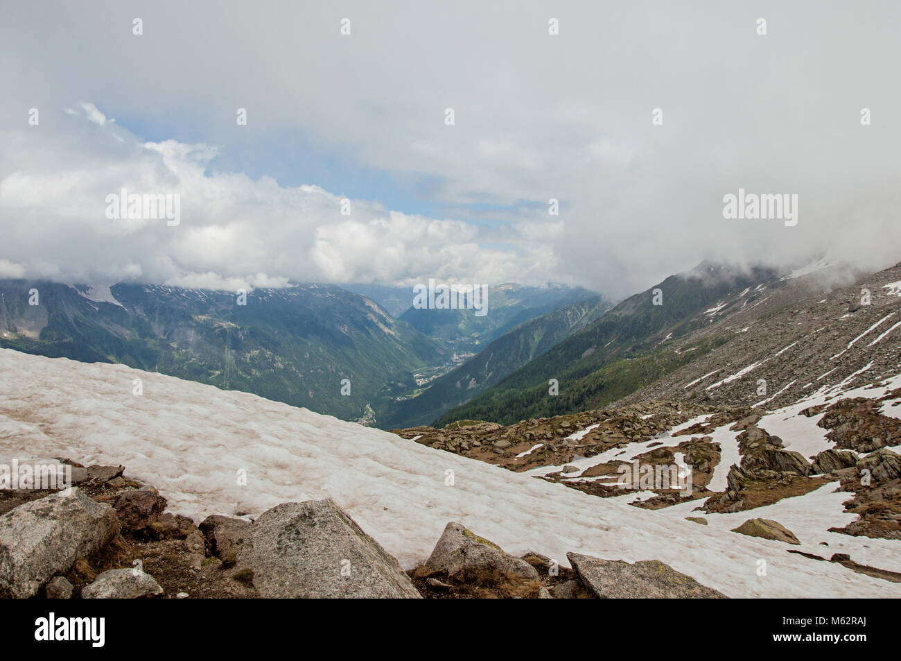 View of Chamonix Valley from the Plan de L'Aiguille (intermediate ...