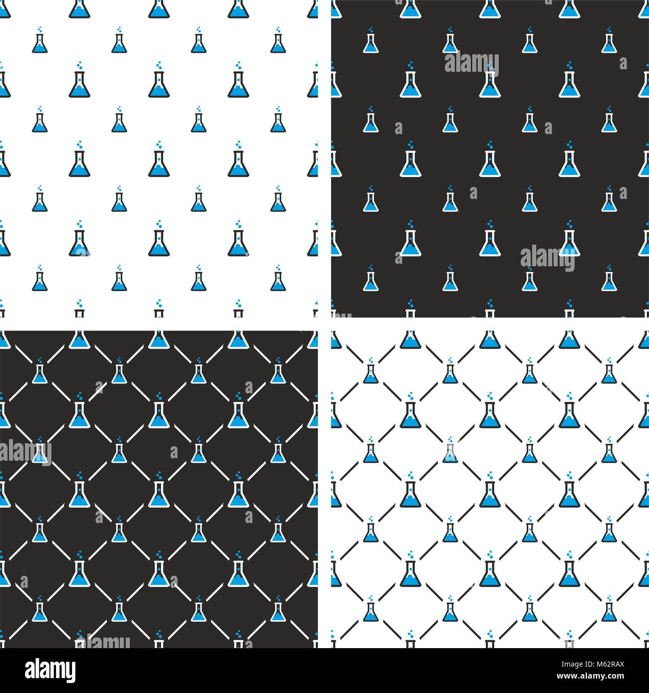 Chemistry Test Tube Seamless Pattern Set Stock Vector Image & Art - Alamy
