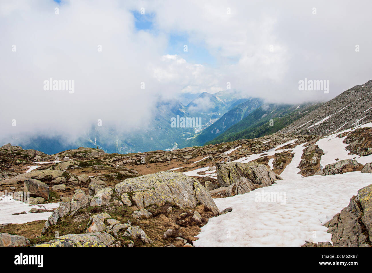 View of Chamonix Valley from the Plan de L'Aiguille (intermediate ...