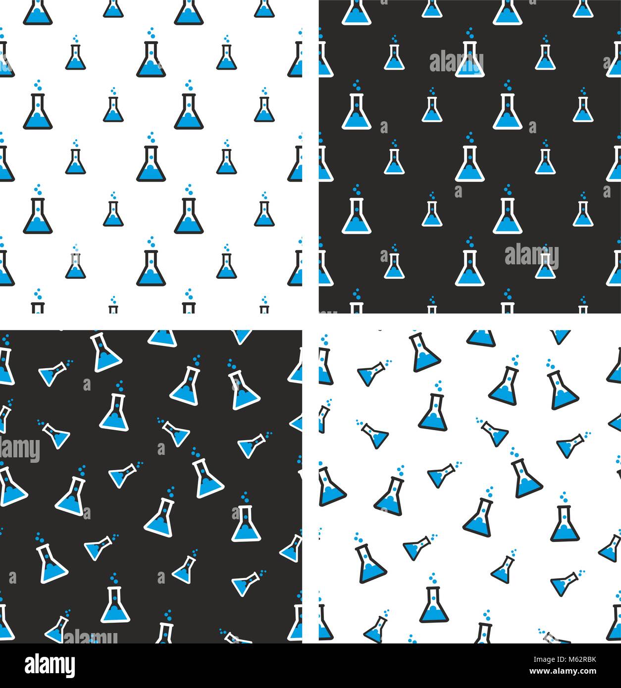 Chemistry Test Tube Seamless Pattern Set Stock Vector Image & Art - Alamy