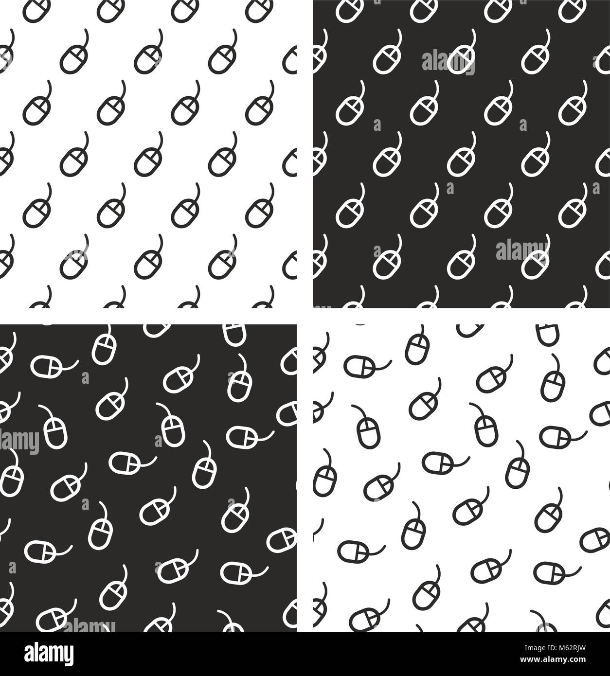Computer Mouse Seamless Pattern Set Stock Vector Image & Art - Alamy