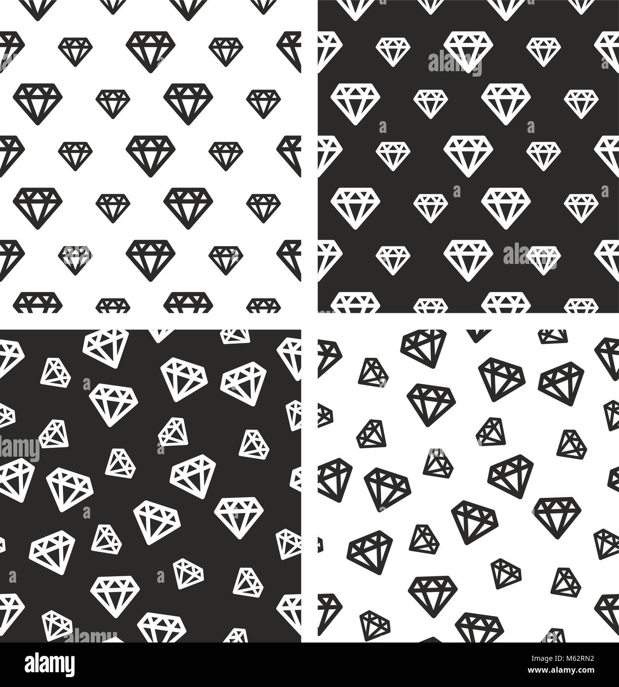 Diamond Shape Seamless Pattern Set Stock Vector Image & Art - Alamy