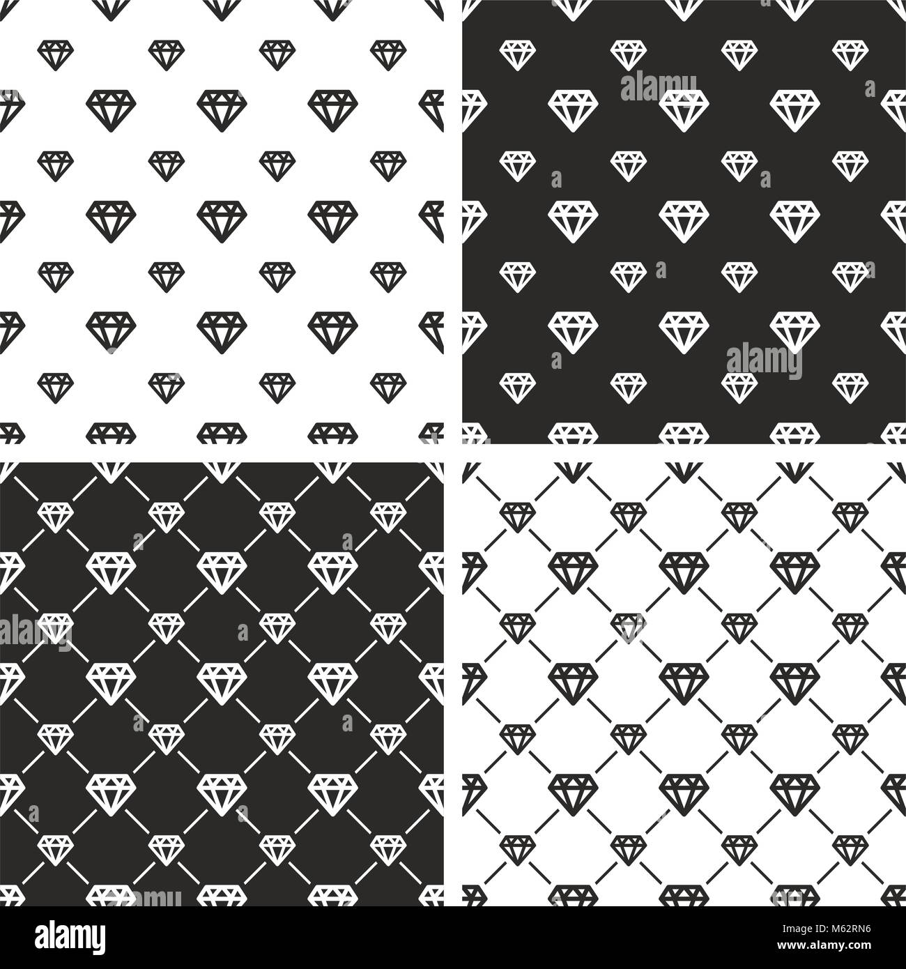 Diamond Shape Seamless Pattern Set Stock Vector Image & Art - Alamy