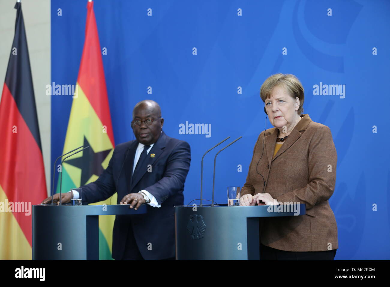 Berlin, Germany. 28th Feb, 2018. Berlin: Chancellor Angela Merkel and ...