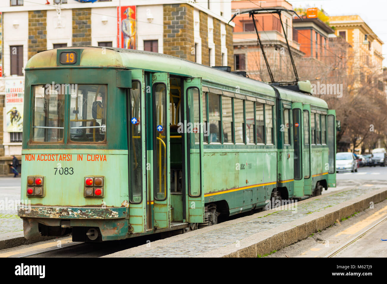 vintage tram at Vatican city, Rome, Italy Stock Photo - Alamy