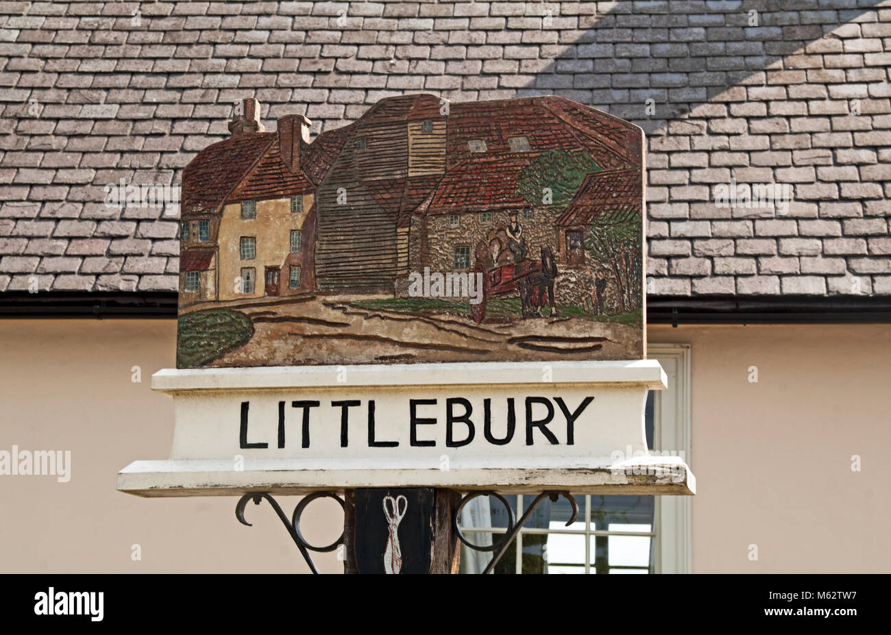 Littlebury Village Sign, Essex, England Stock Photo - Alamy